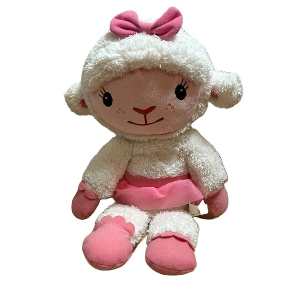 Disney | Toys | Disney Talking Lambie Plush Doc Mcstuffins White Pink ...